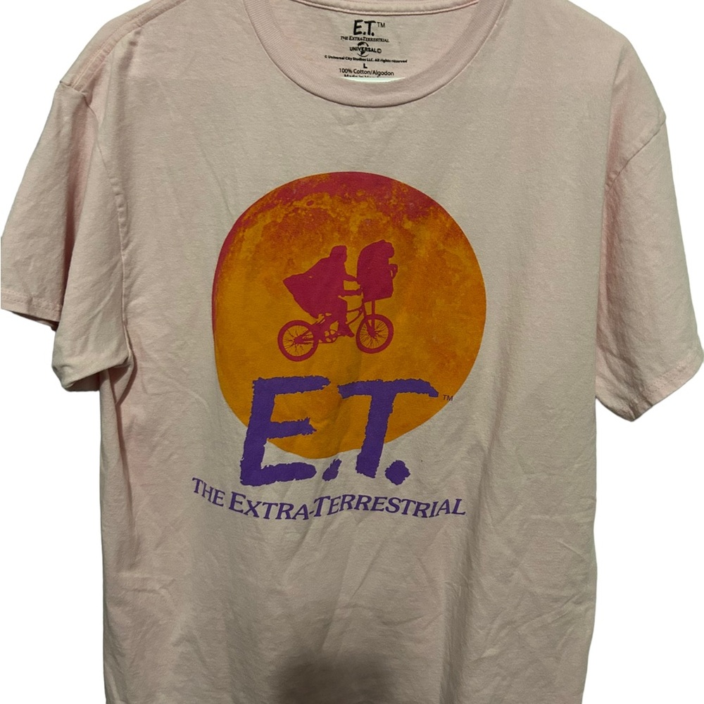 Universal Studios Et Pink Short Sleeve Shirt Size Lar… - Gem